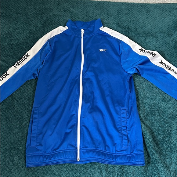 Reebok | Jackets & Coats | Reebok Royal Blue Jacket With White Details ...